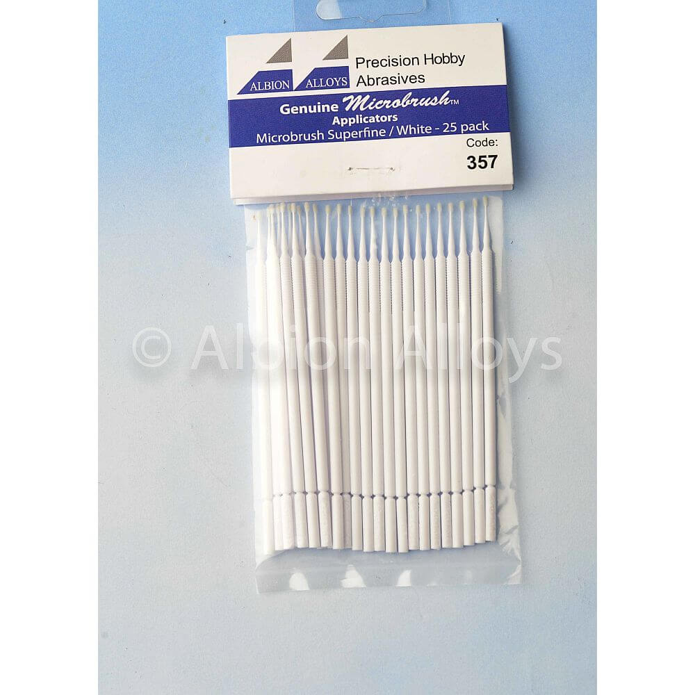 Microbrush - White / Superfine - 25 Pack 357 Albion Alloys – SGS Model ...