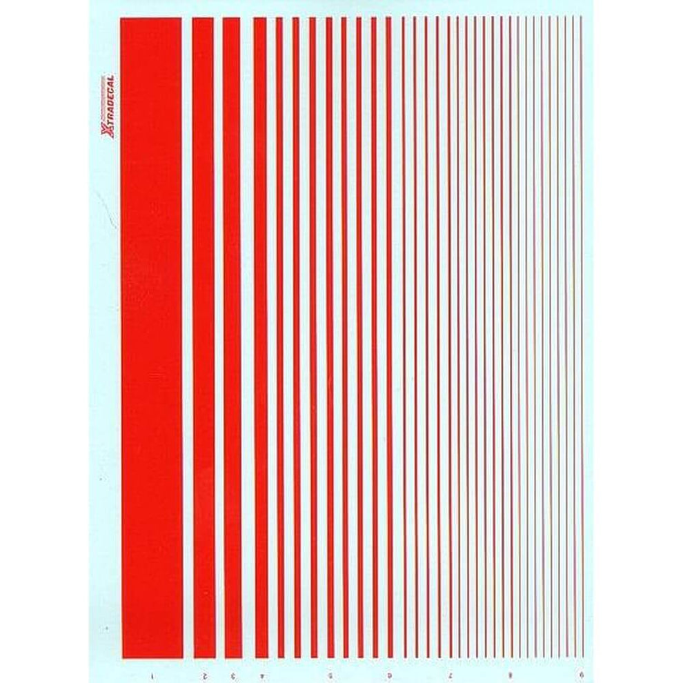 Parallel Stripes Red Decals Multi Scale XPS4 Xtradecal – SGS Model Store